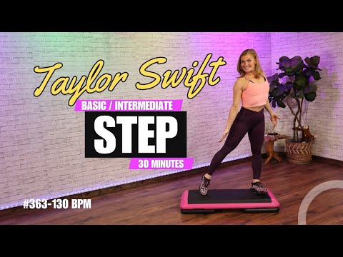 All TAYLOR Swift Cardio Step Workout - Basic - Intermediate 130 BPM - #363 Retro Step