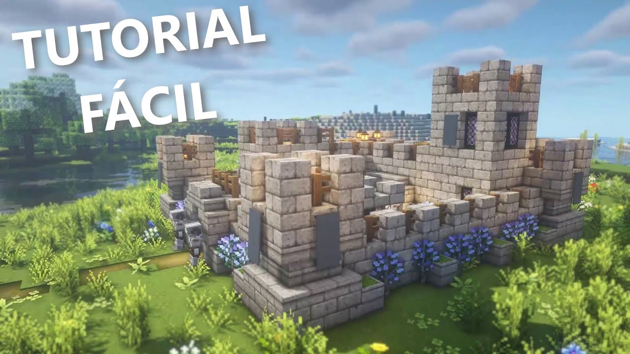 Cómo hacer un mini castillo en minecraft - YouTube