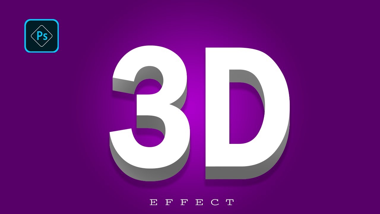 3D Text Effect in Photoshop | Tutorial for Beginners | Typography - YouTube