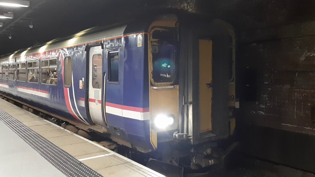 *Rare* Ex-Scotrail class 156 arriving and departing at Platform 1 in ...