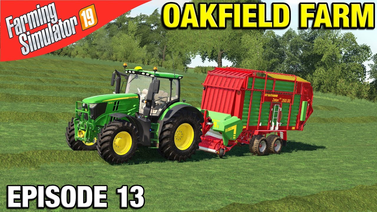 GRASS FORAGE WORK Farming Simulator 19 Timelapse - Oakfield Farm FS19 ...