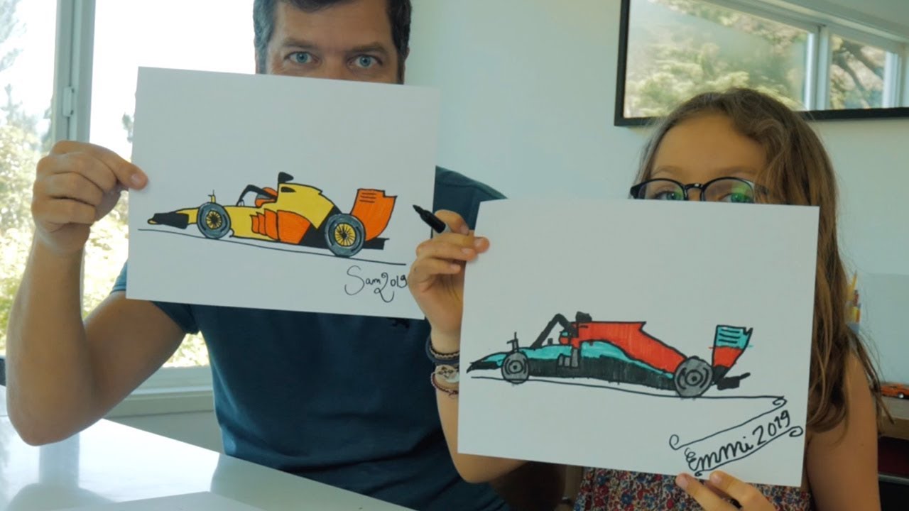 How to Draw a Formula 1 Draw With Us - YouTube