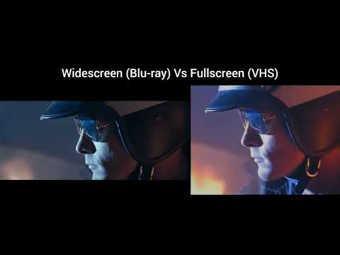 Terminator 2 Judgement day widescreen vs fullscreen aspect ratio comparison Blu-ray vs VHS 11