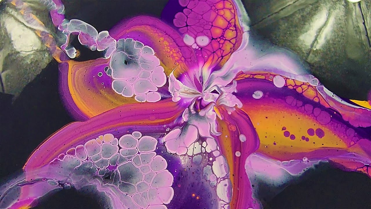 (810) FLOATING FLICK DESIGN! Two SUPER FUN Acrylic Pour Paintings ...