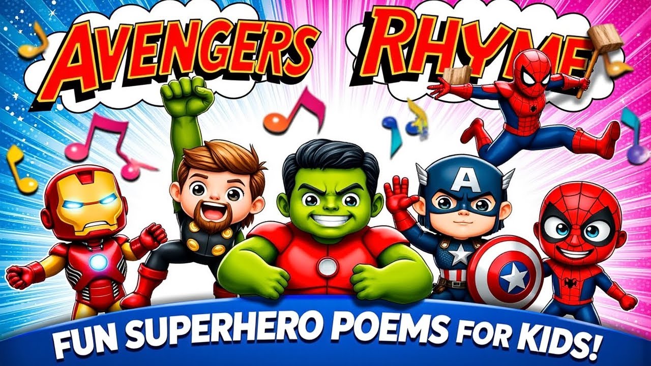 Superhero Avengers Poem | Fun Rhymes for Kids | Marvel Superheroes ...