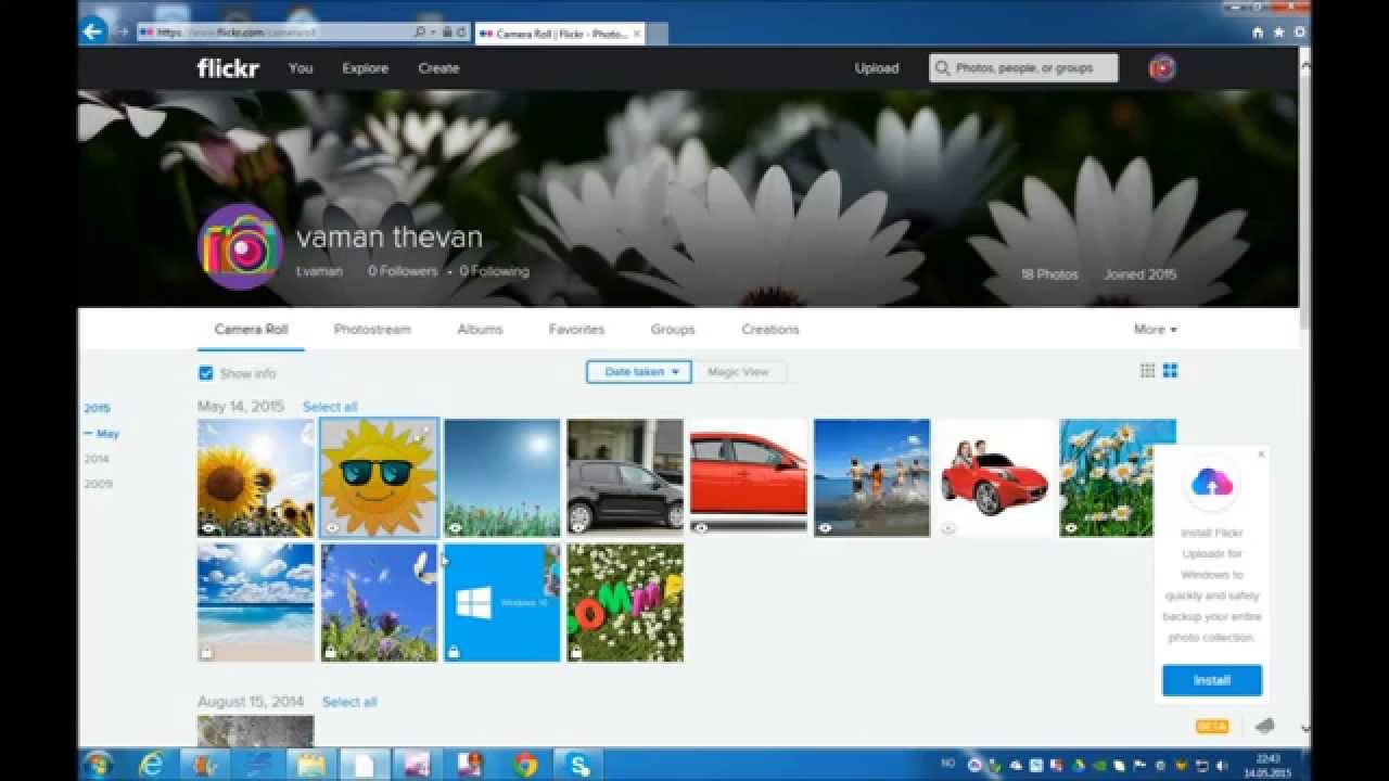 How to upload photos to flickr 1000GB free - YouTube