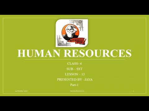 Class IV S. St Lesson 13 Human Resources - YouTube