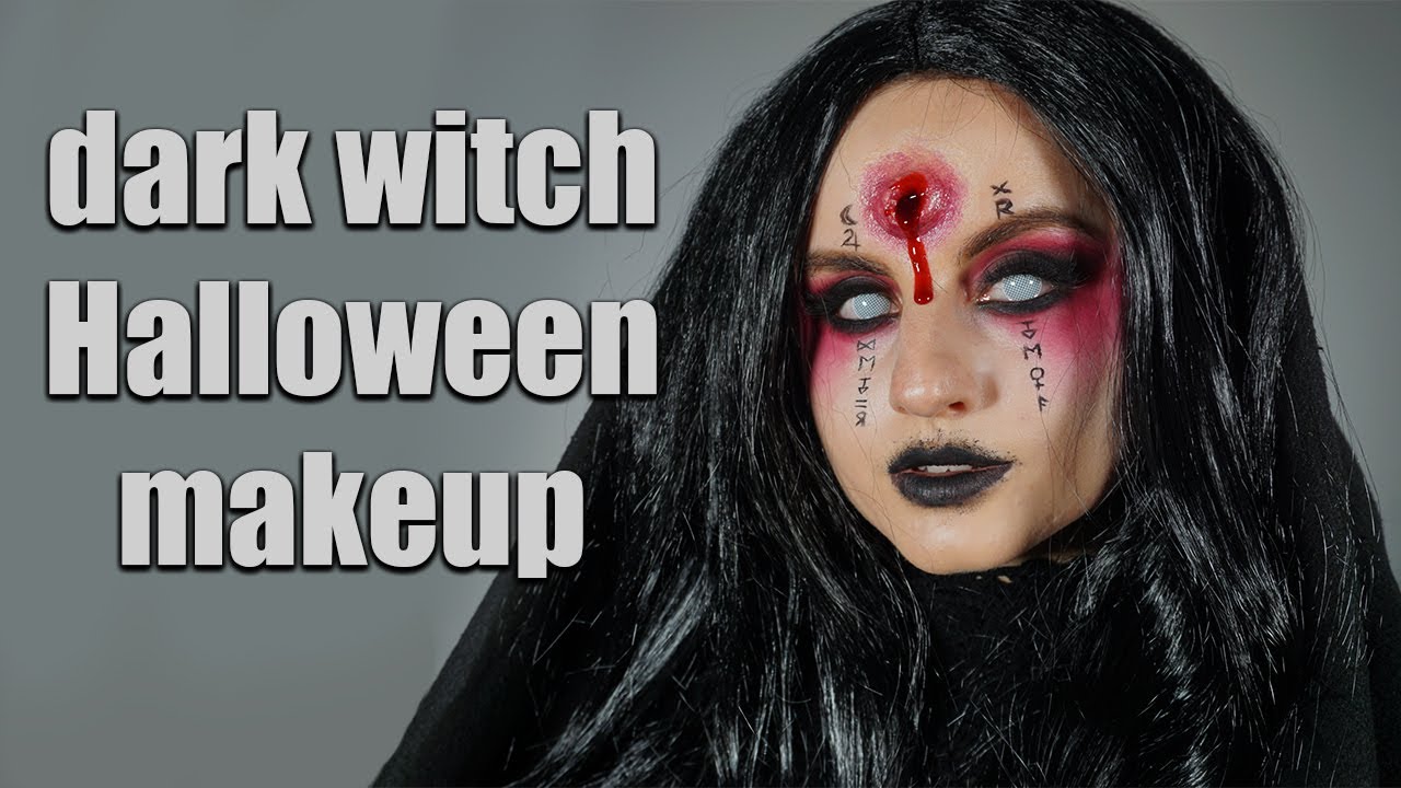 evil witch Halloween makeup tutorial 🕷️ - YouTube