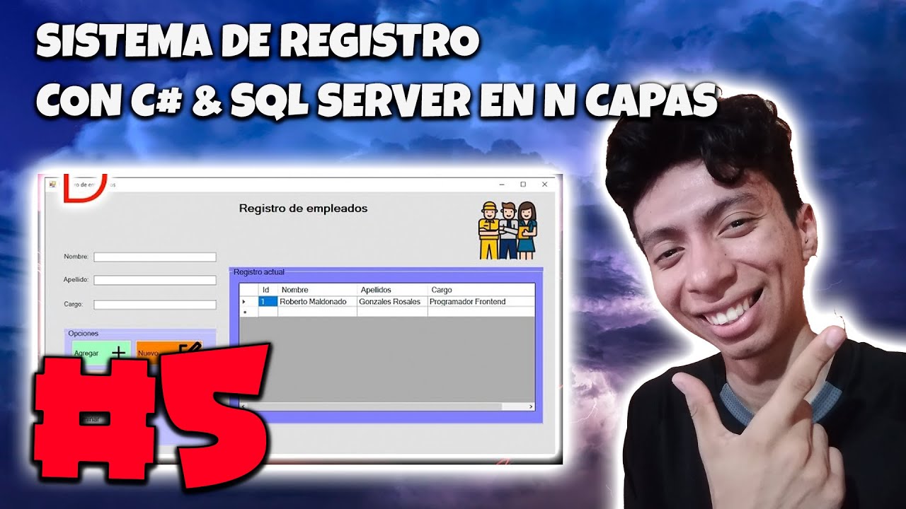 CRUD en C# y Sql Server(Parte 5) Sistema gestor de empleados - YouTube