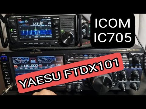 YAESU FTDX101 with ICOM IC-705 - YouTube