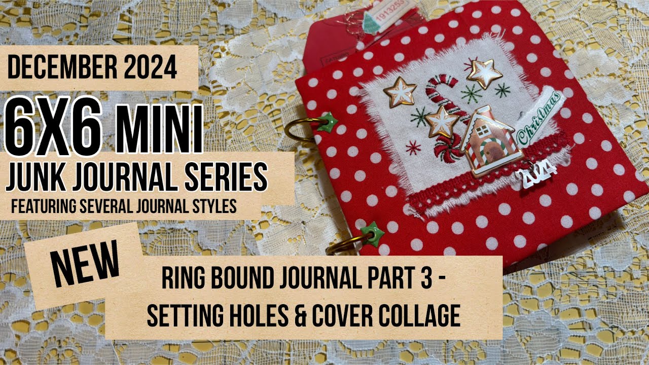How to line up your holes ring bound journal -cover&pages 6x6 junk ...