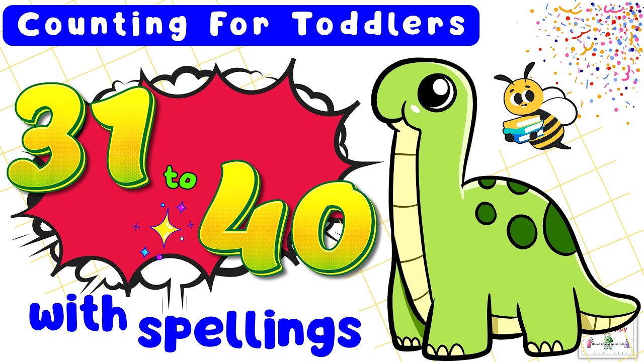 Counting 31 to 40 | Numbers Song For Kids | Numbers With Spellings ...
