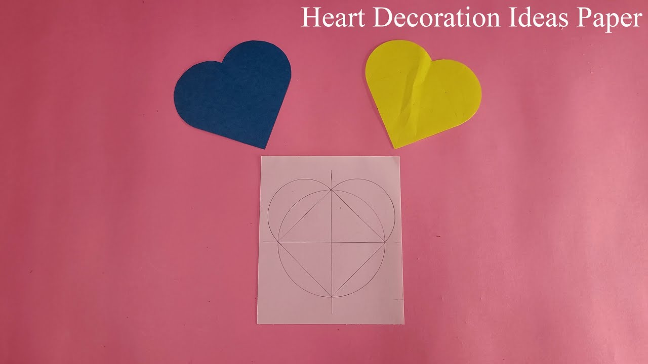Heart Decoration Ideas Paper | 3d Heart With Paper | Inba Idea - YouTube