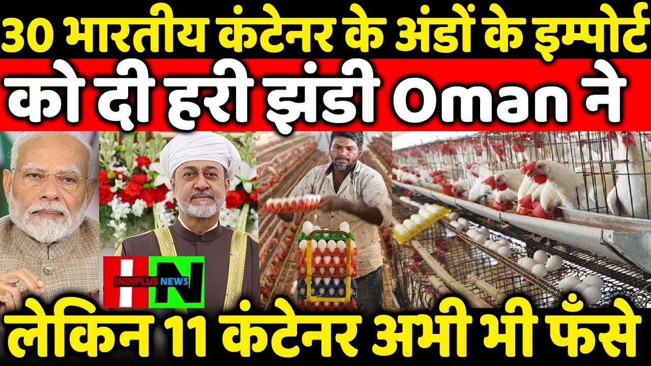 Oman Gives Approval To Unload 30 Containers Of Egg From Namakkal India ...