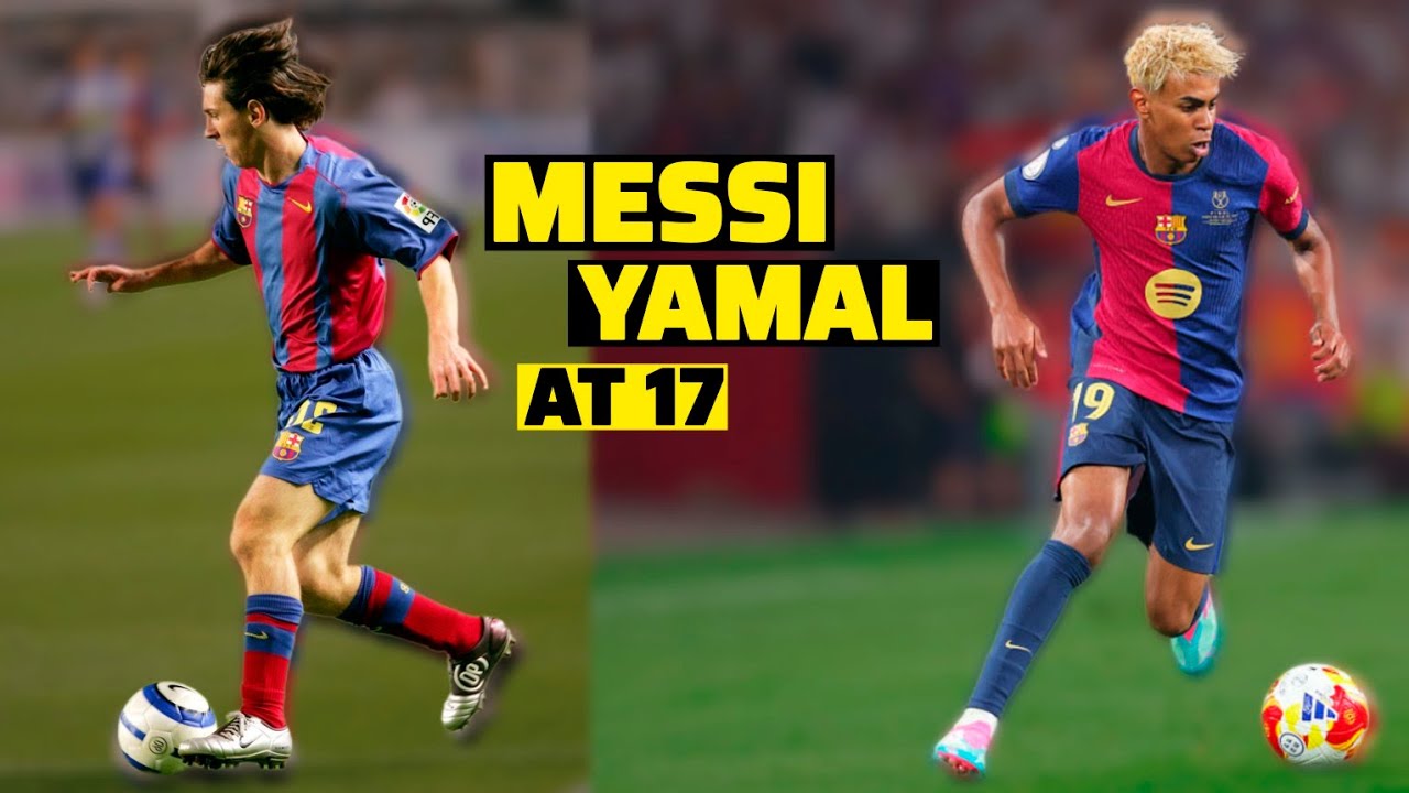 Lamine Yamal vs Lionel Messi at 17 - Who is The Better Dribbler? - YouTube