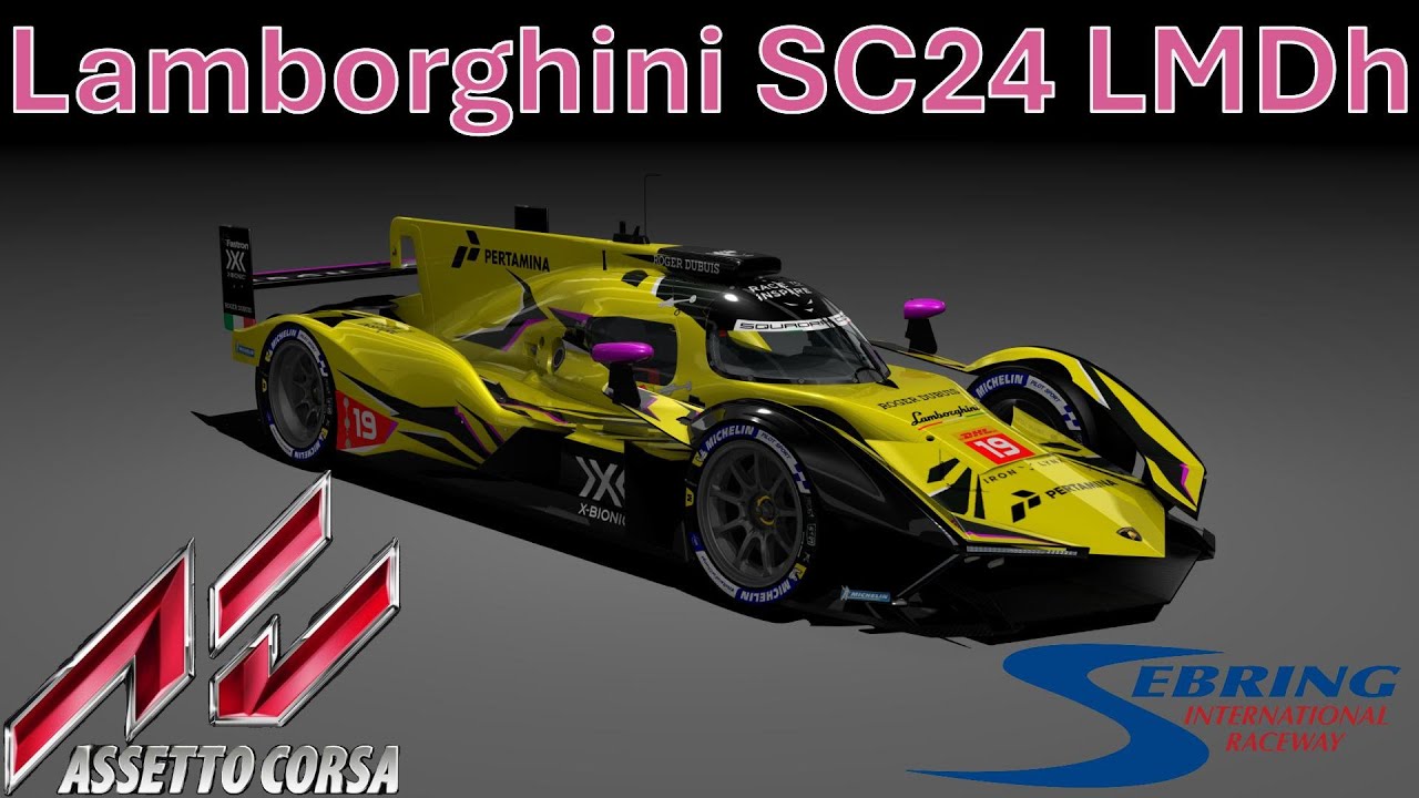 Lamborghini SC24 LMDh at Sebring in Assetto Corsa VR | WEC Sim Racing ...