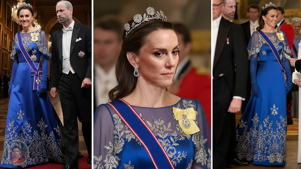 Catherine Shines in Sparkling Gown and the Legendary Strathmore Rose ...