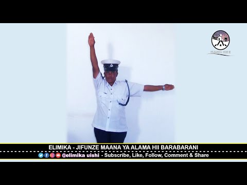 ISHARA YA ASKARI YA KUSIMAMISHA MAGARI YA MBELE YAKE NA NYUMA YAKE.