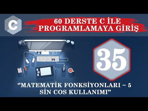 C Ders 35 Matematik fonksiyonları / 5 Sin Cos Kullanımı