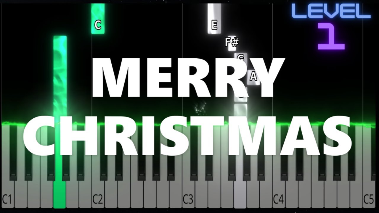 We Wish You A Merry Christmas - EASY Piano Tutorial - YouTube