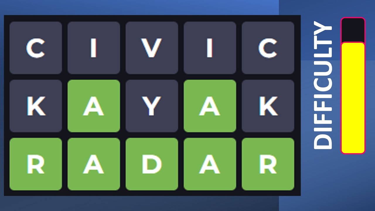 The THREE Palindrome Wordle Team Challenge - YouTube