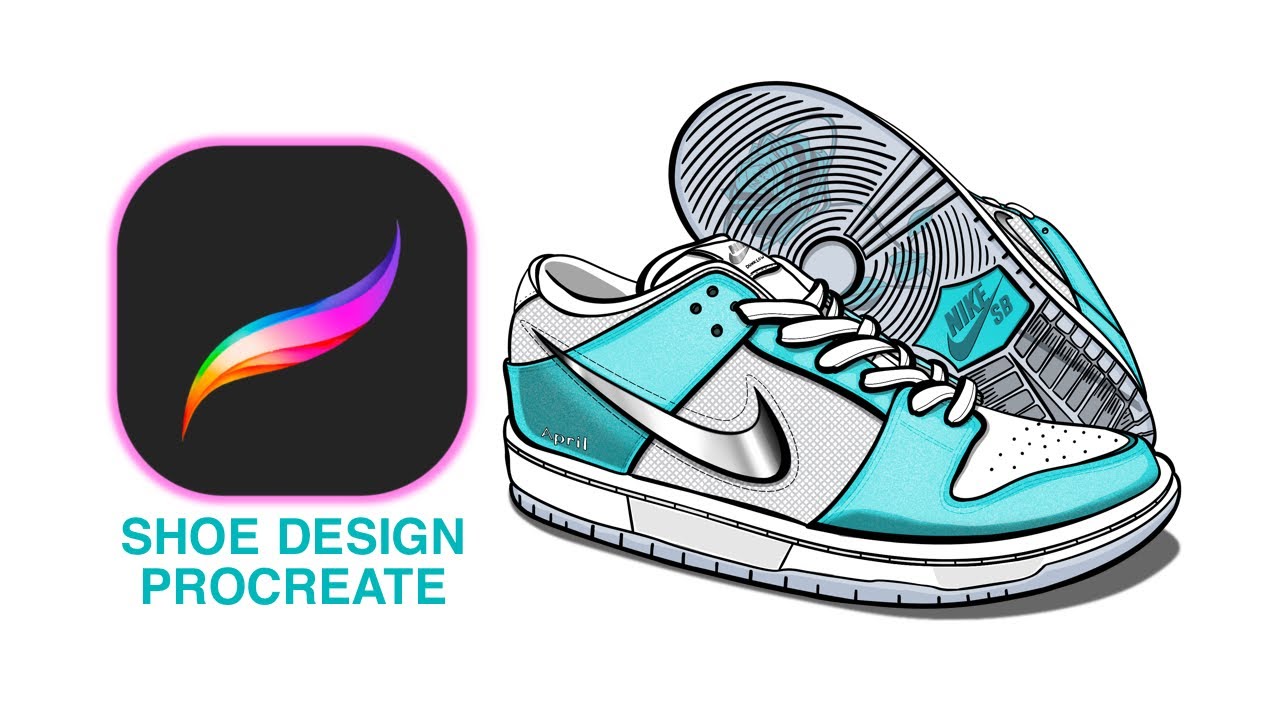 Shoe Design Procreate for IPad - Nike SB Dunk Low x April Skateboards ...