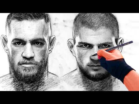 Portrait For Conor Mcgregor Vs. Khabib Nurmagomedov - FREE Art Tutorial (link in desc)
