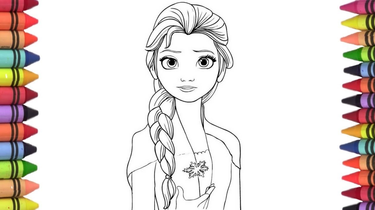 How to draw Elsa from Frozen, super easy drawings, Elsa from Frozen 2 ...