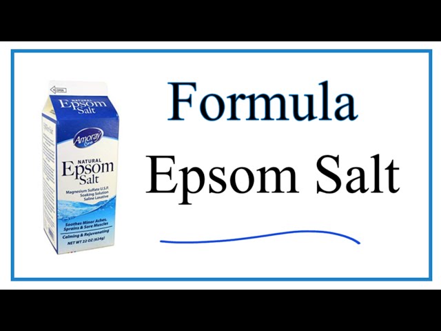 Epsom Salt Chemical Makeup | Saubhaya Makeup
