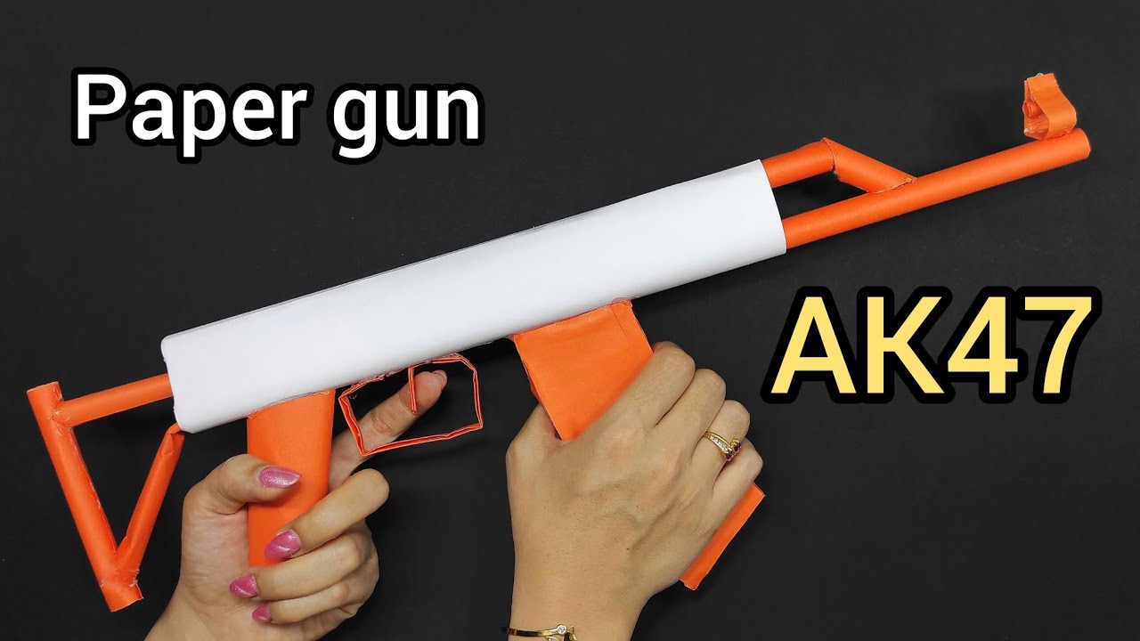 Origami Ak-47 gun | How to make a AK47 gun with paper easy | paper gun ...