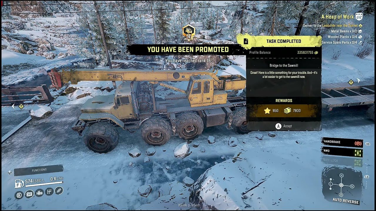 SnowRunner Amur Region Ep.5 Phase 4 PTS ( Built A Bridge to the Sawmill ...