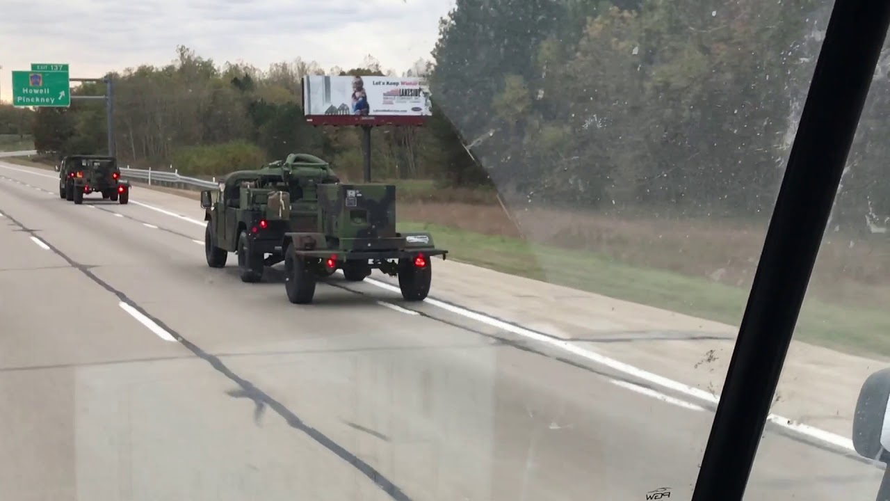 Two humvees with trailers - YouTube