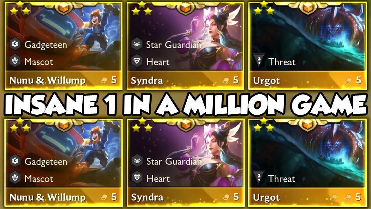 INSANE 1 IN A MILLION RANKED GAME * INFINITE ⭐⭐⭐* | TFT Set 8 - YouTube