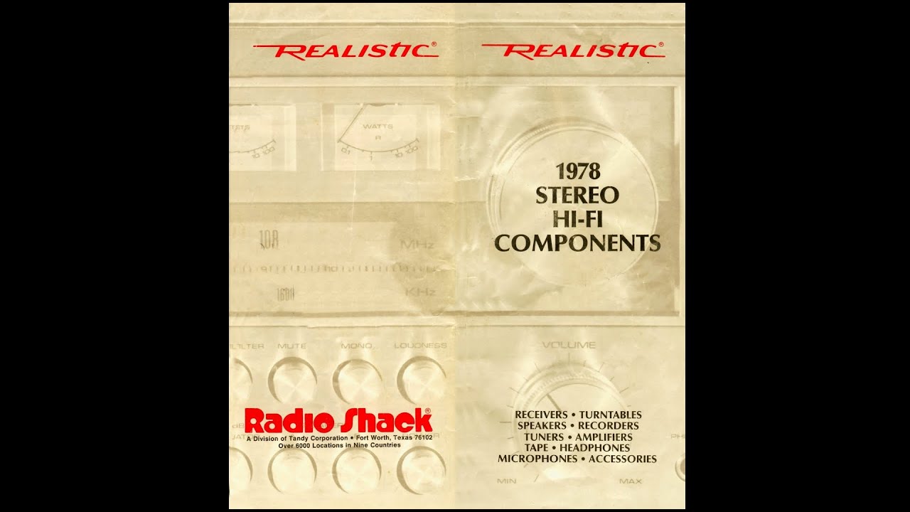 1978 Radio Shack - Realistic Stereo Hi-Fi Components Brochure - YouTube