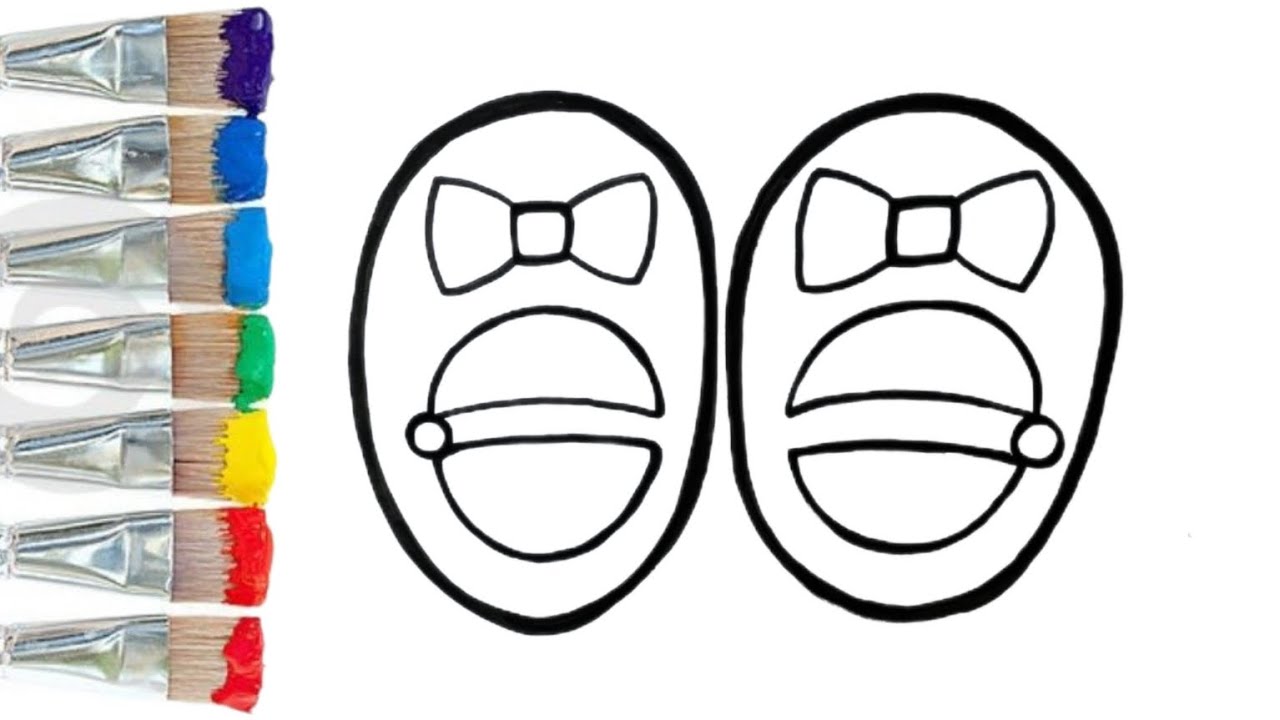 Cute Shoes Drawing for Kids and Toddlers | Simple And Easy | Coloring ...