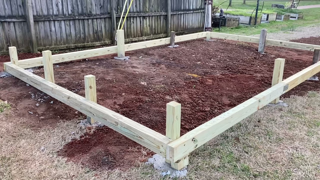 Greenhouse build base foundation video #1 - YouTube
