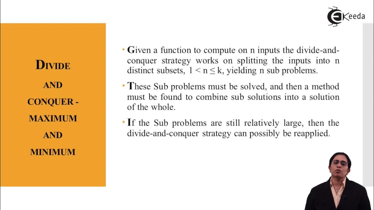 To Find Maximum and Minimum - Divide and Conquer - Analysis of ...