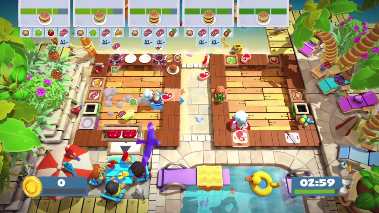 Overcooked2 SURF ‘N’ TURF 1-3 오버쿡!2 PS gameplay score: 891 - YouTube