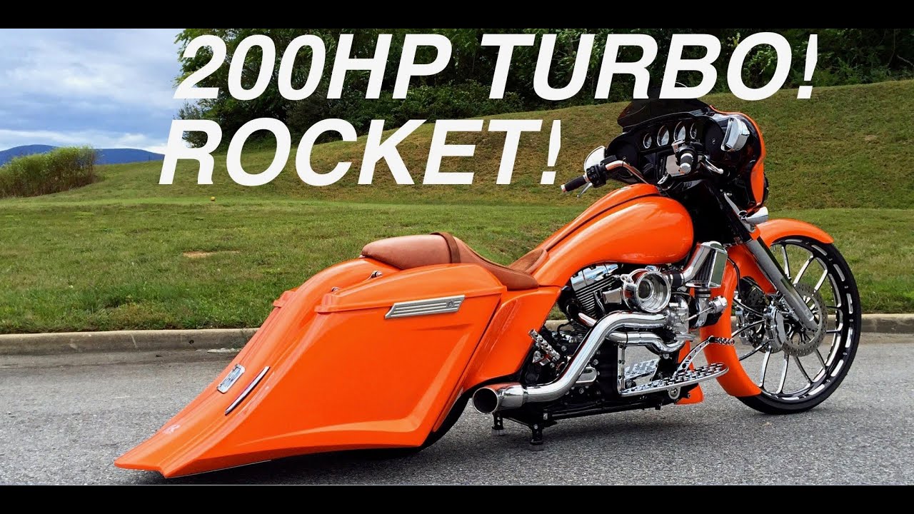 SICK TURBO BAGGER! Custom 200HP Harley! - YouTube