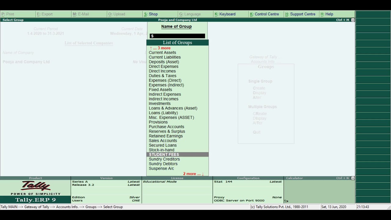 group alteration and deletion in Tally - YouTube