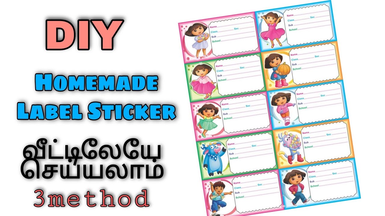 DIY homemade label sticker/ 3 easy idea - YouTube