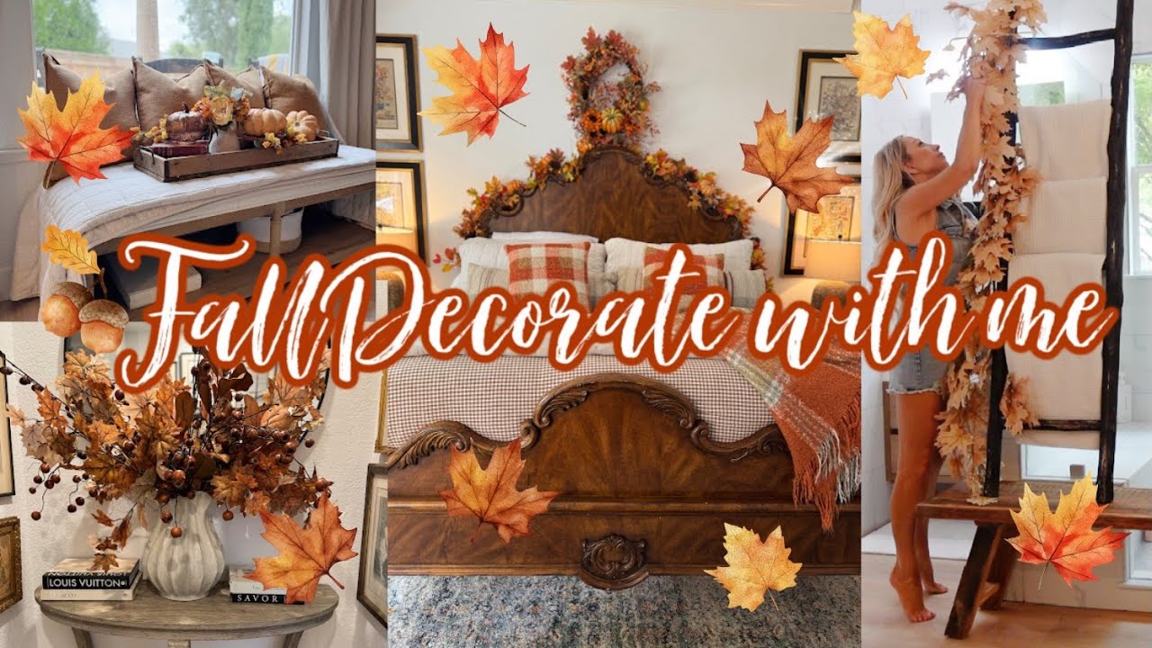 🍂 COZY FALL HALLMARK DECORATING 🍂 Fall Hallmark Bedroom & Bathroom ...