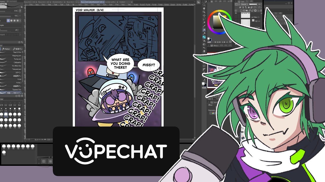 Keep drawing comic while chatting in Vupechat || #VupeChat & #webcomic ...