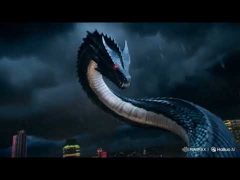 Hyper Realistic Giant Dragon-Snake Attack – Cinematic Monster Scene