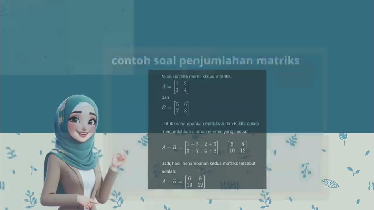 Materi & Contoh Soal Operasi Matriks Dasar mudah di pahami !!! - YouTube
