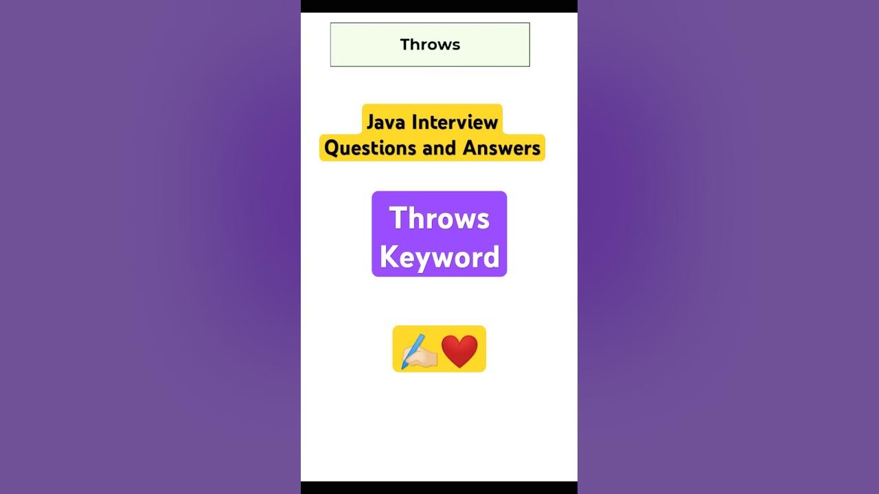 Java Exceptionhandling Codingwithkiran Javacodinginterview Throws