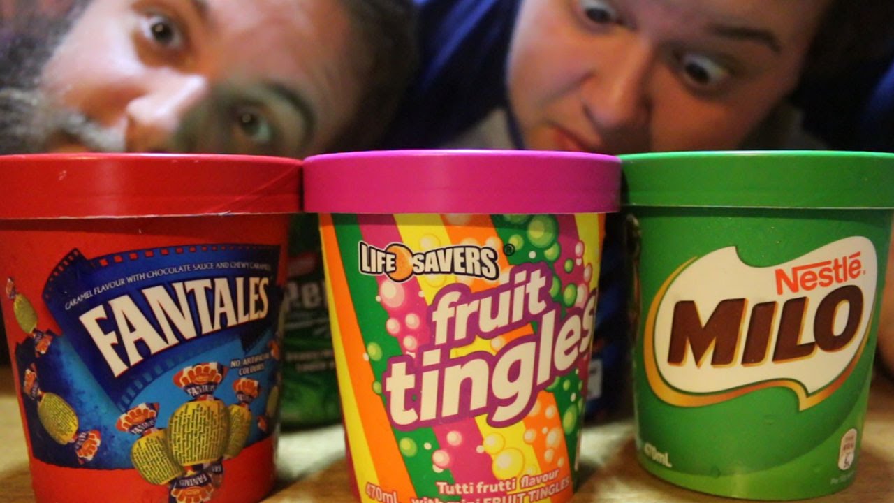 CHILDHOOD ICE CREAM TASTE TEST (FANTALES, FRUIT TINGLES, MILO & MORE ...