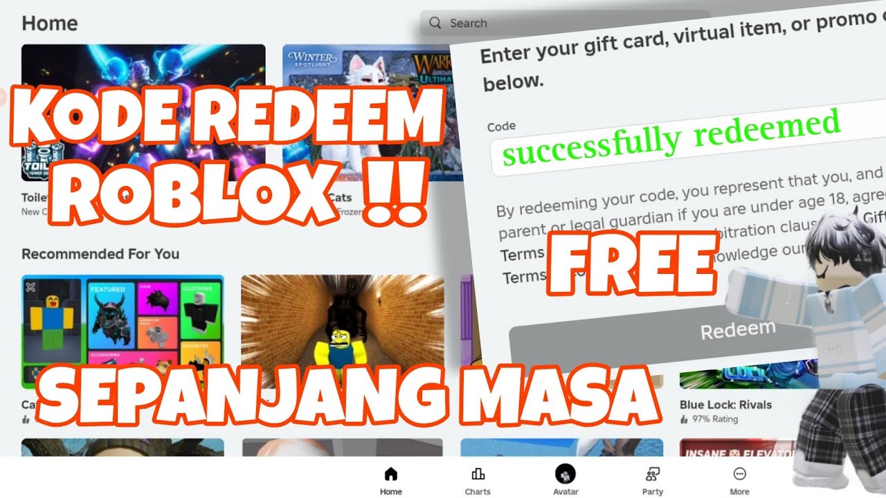 KUMPULAN KODE REDEEM || ITEM GRATIS ROBLOX || ROBLOX INDONESIA - YouTube