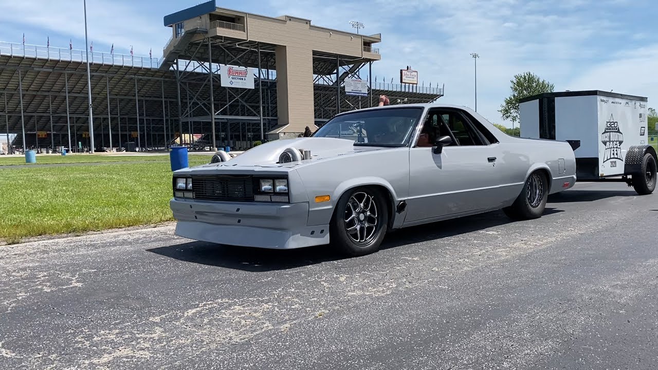 Twin Turbo El Camino Driven To The Track & Runs 7s - Cleetus McFarland ...