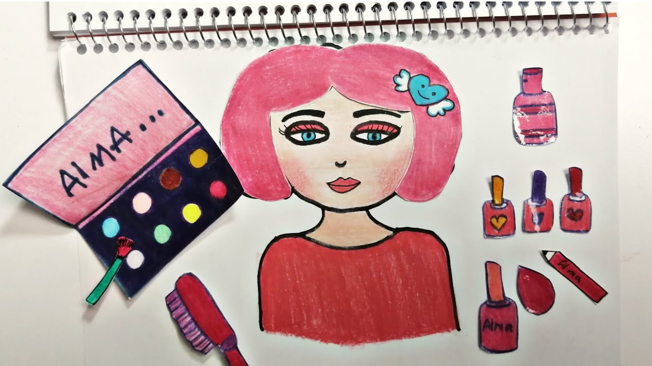 [🌈paper diy🌈] makeup💄ASMR😎paper cosmetics 🐰paper play - YouTube
